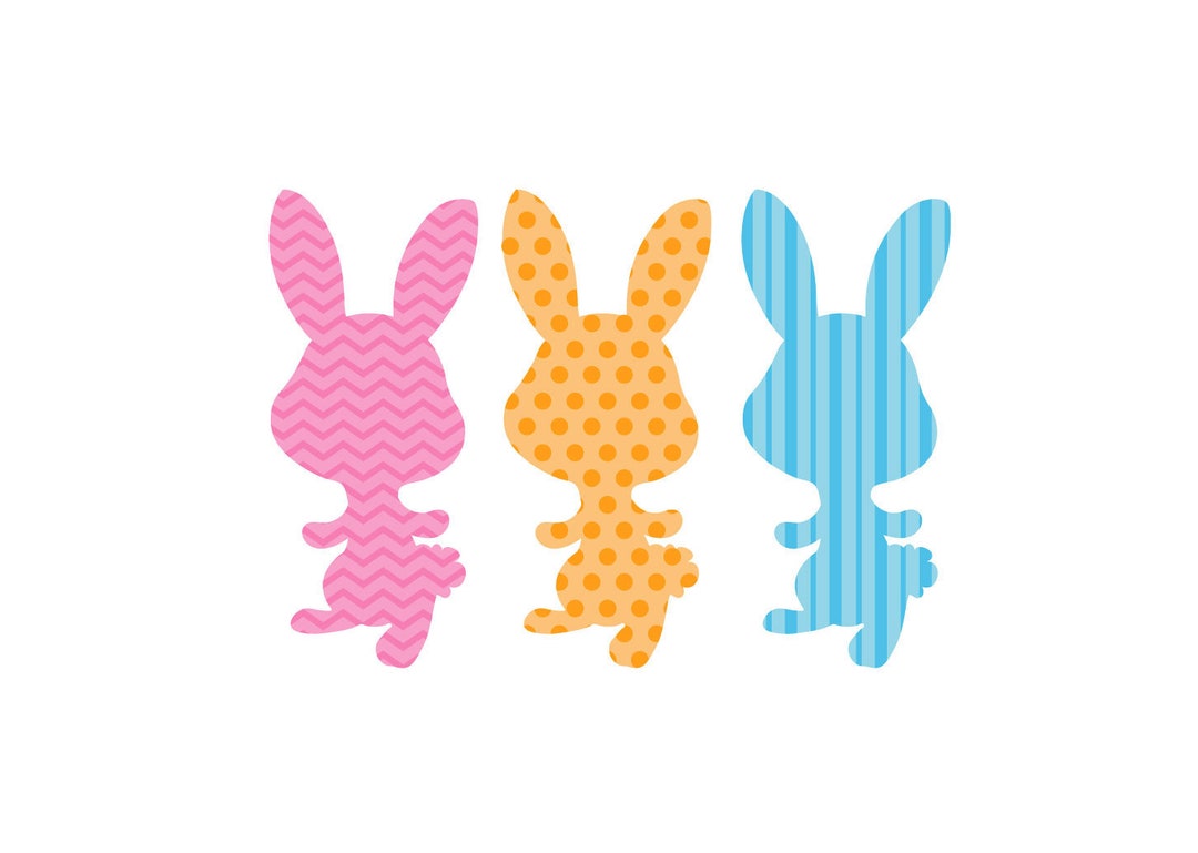 SVG CLIPART Happy Easter Bunny Shapes | Cutting Machine Art | Instant ...