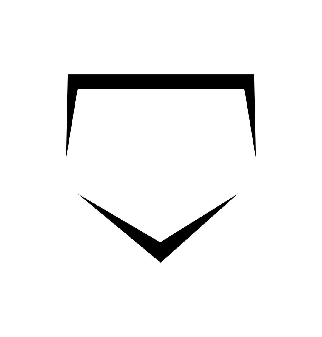 SVG CLIPART Black Home Plate Cool Shape Baseball | Fastpitch | Softball ...