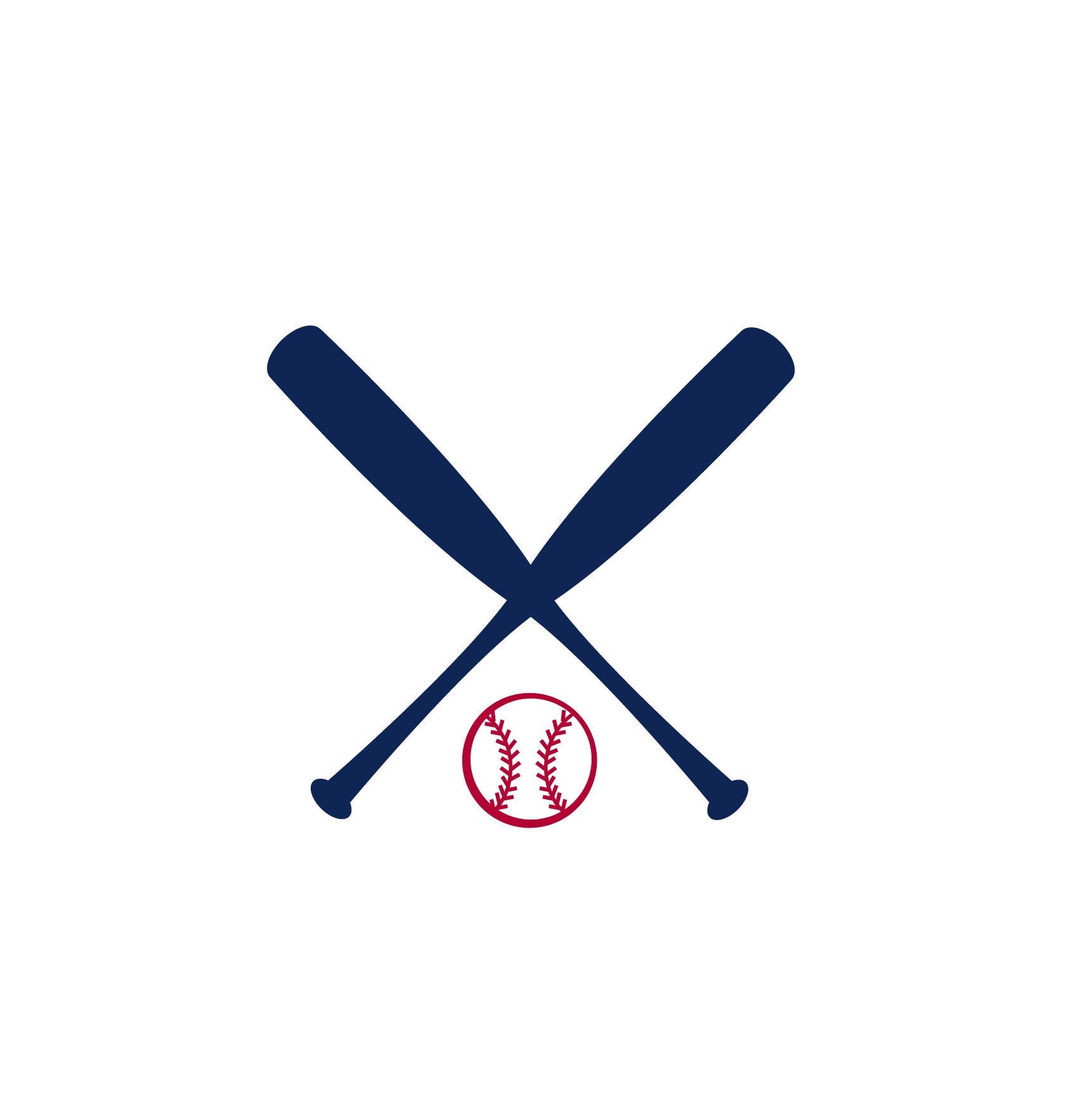 Crossed Softball Bat Clip Art