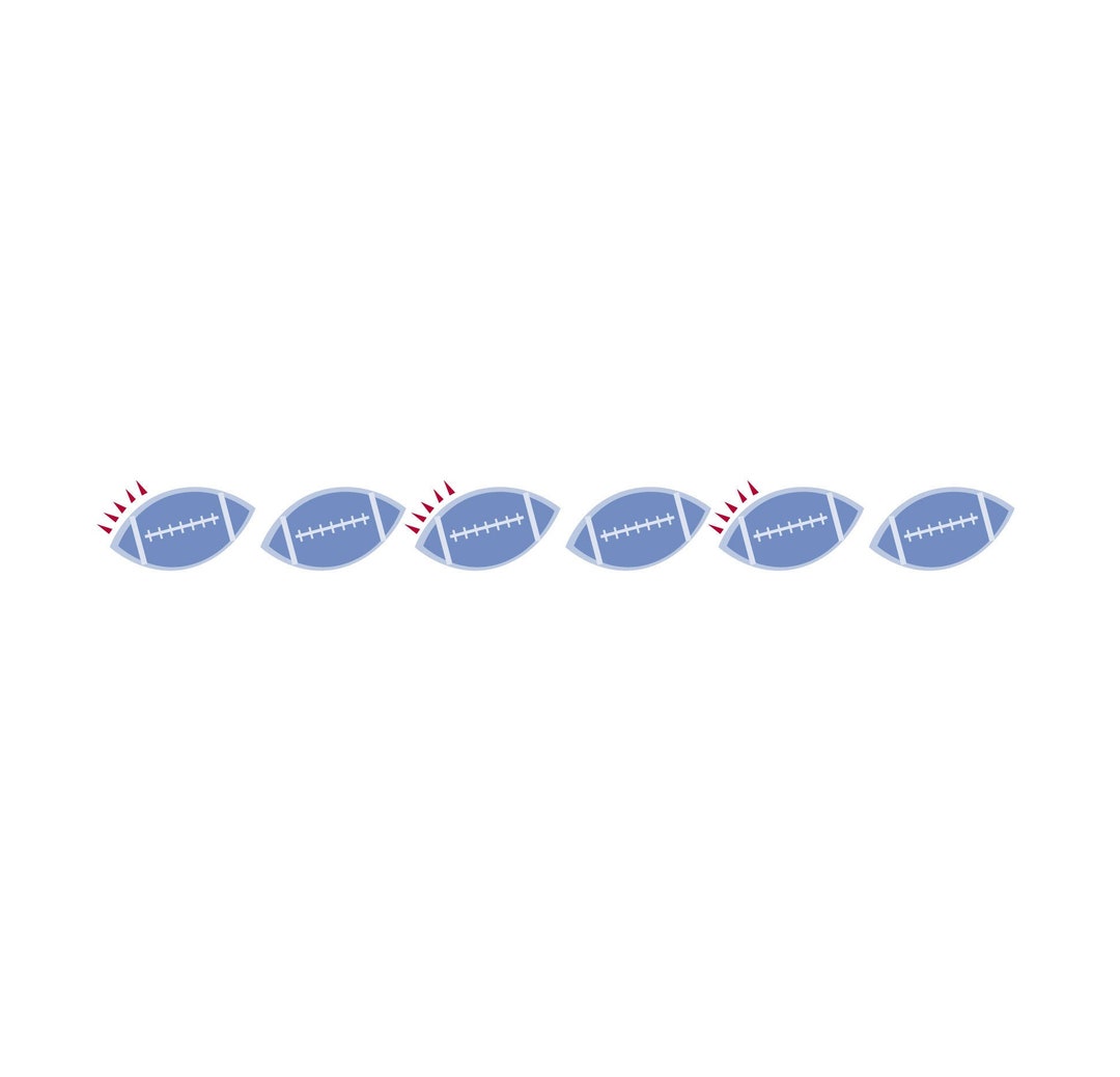 SVG CLIPART Straight Football Border | Cutting Machine Art | Instant ...