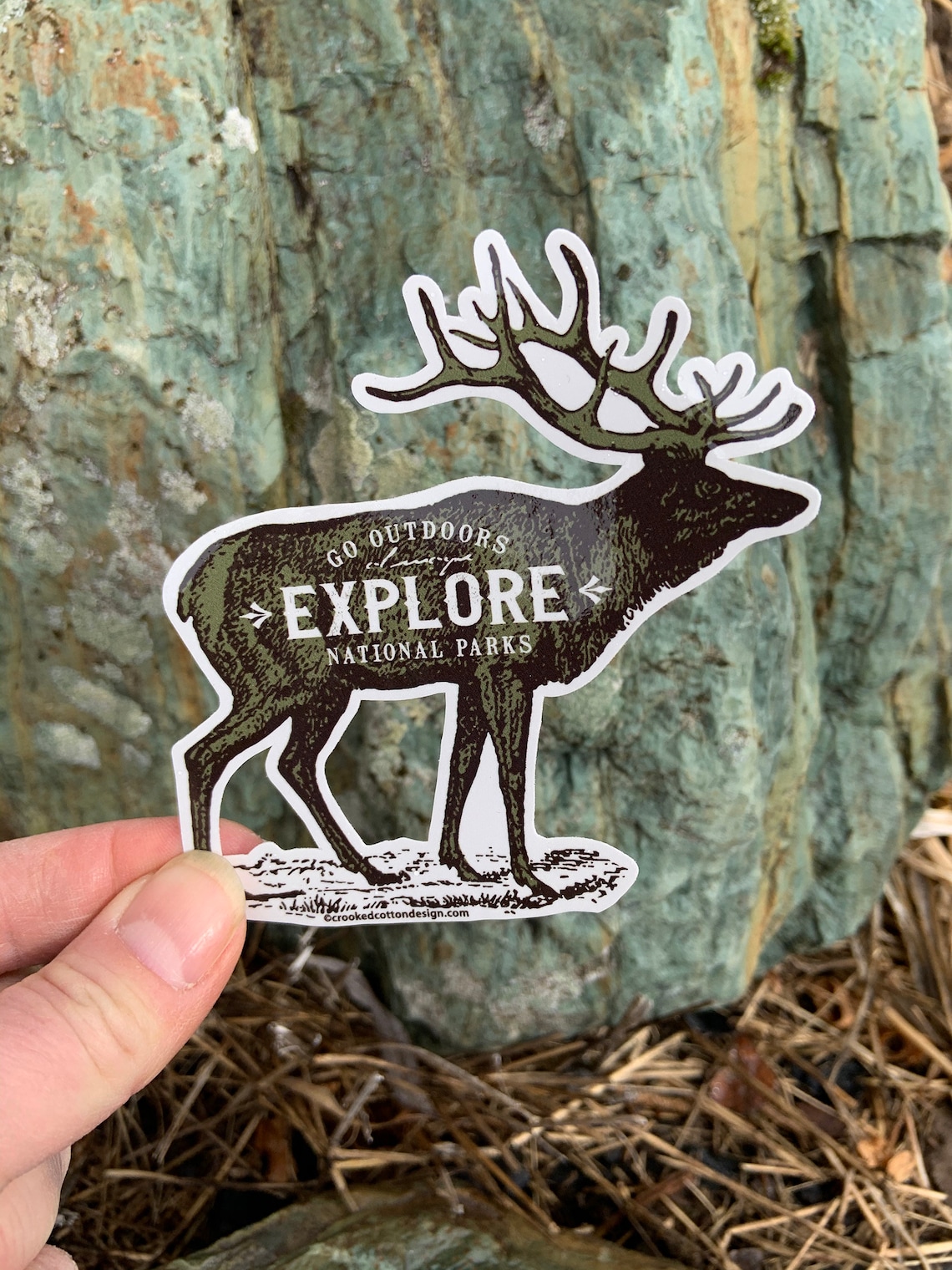 STICKER Elk Explore National Park Go Outdoors Waterproof | Etsy