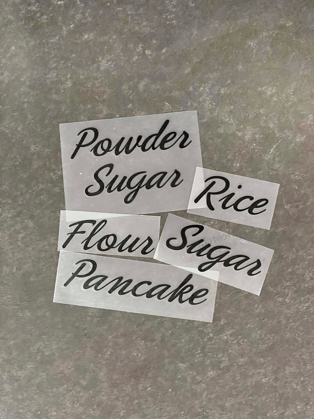 STICKER 1 Rice or Flour or Sugar or Powder Sugar or Pancake Waterproof ...