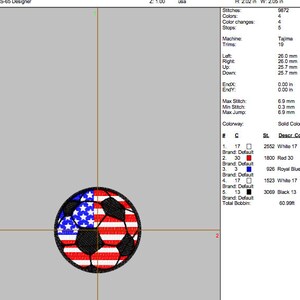 USA Soccer Ball | Instant Digital Download DST ONLY - Etsy