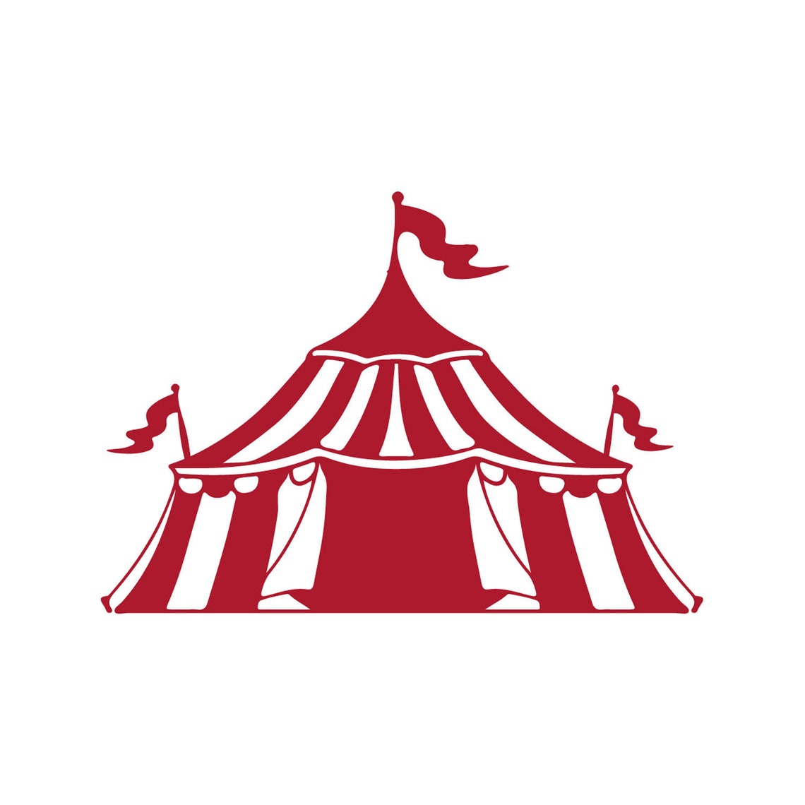 SVG CLIPART Circus Tent Silhouette | Cutting Machine Art | Instant ...