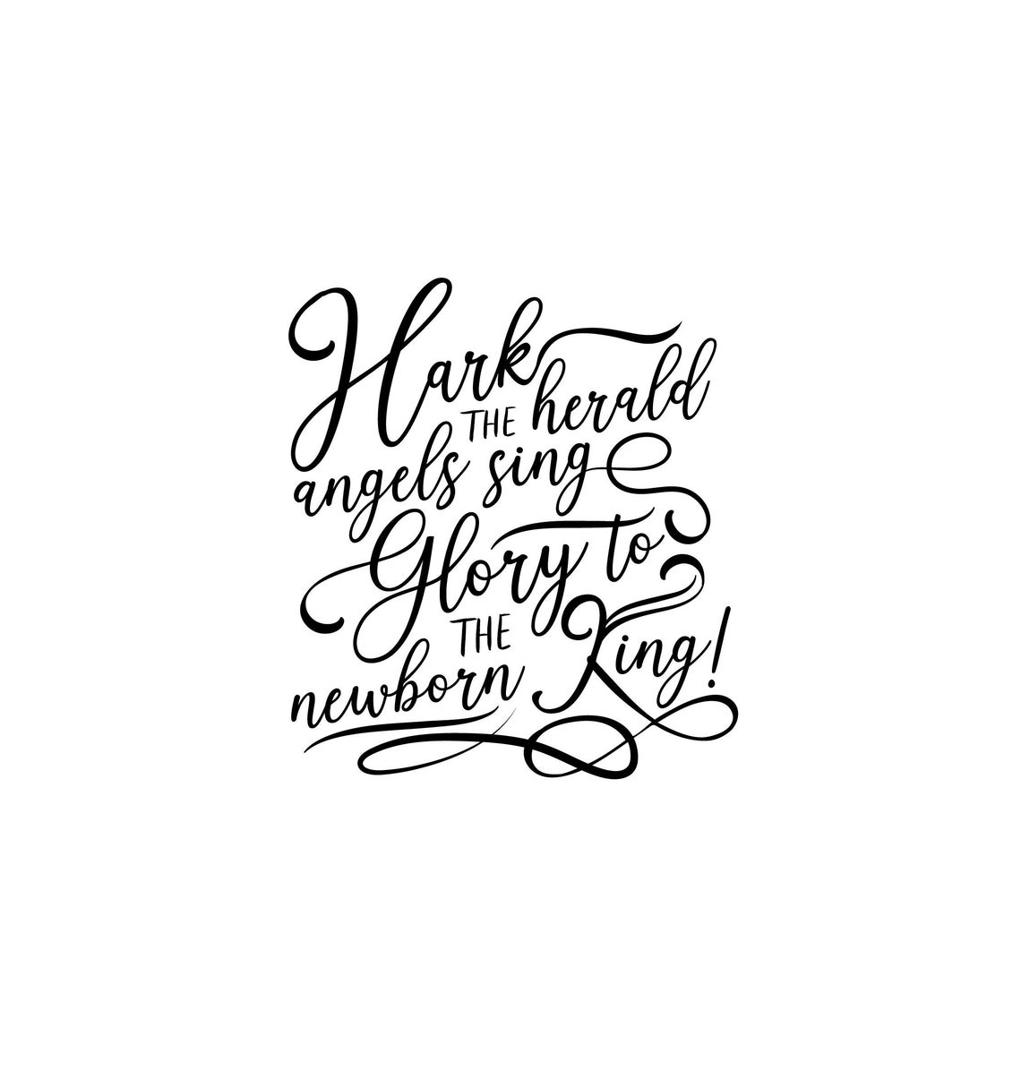 SVG CLIPART Hark the Hearld Angels Sing Glory to the Newborn - Etsy