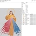 EMBROIDERY 9.4"t Divine Mercy Jesus | Jesus Christ | Catholic Religious ...
