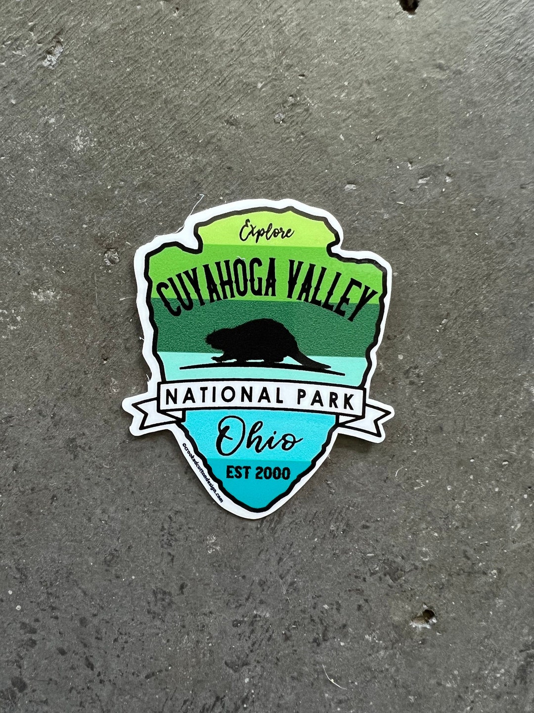 STICKER 1 Cuyahoga Valley National Park | Ohio | Beaver | 2.15"w X 2.5 ...