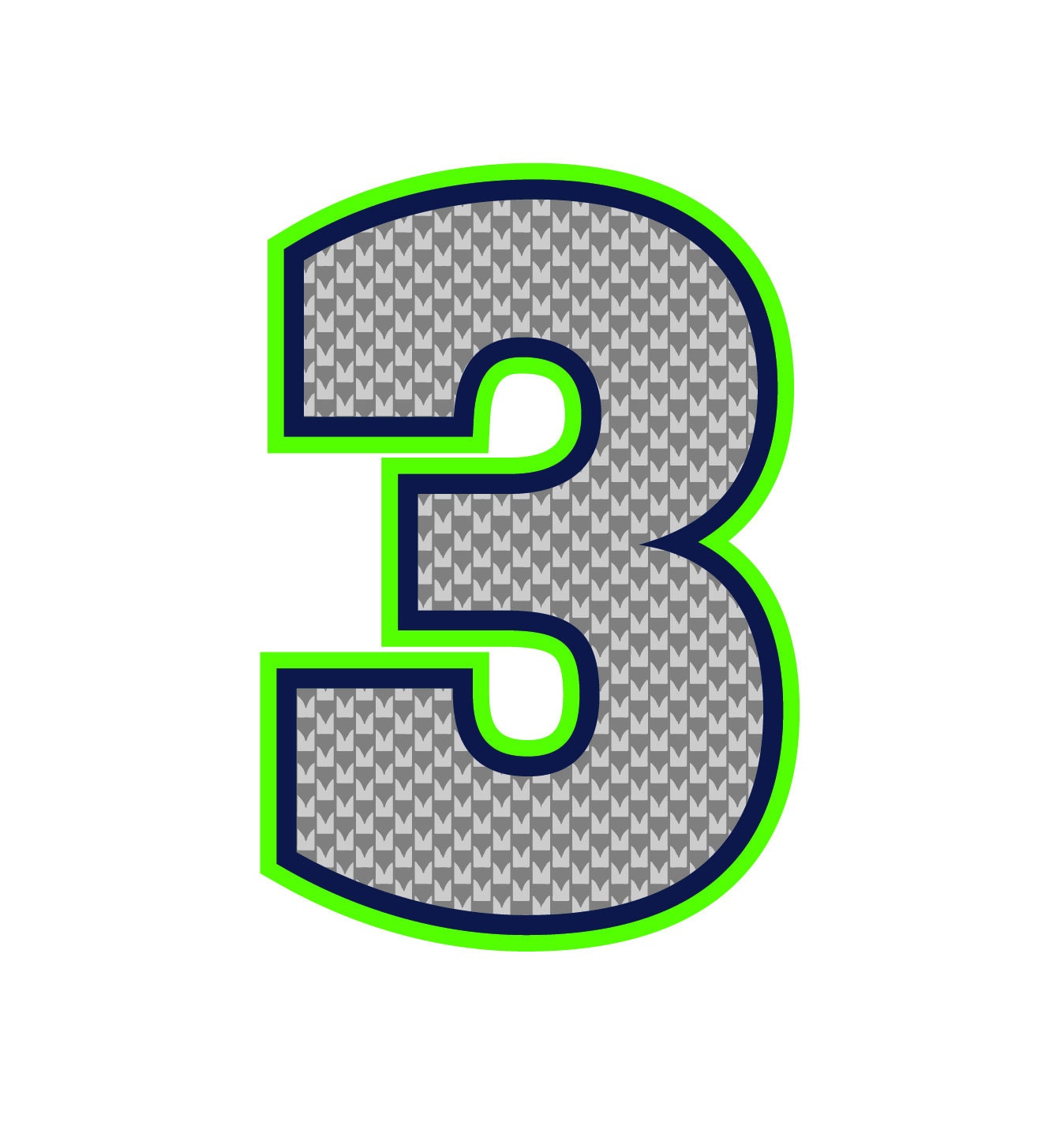 SVG CLIPART 12th Fan Number 3 Seattle Seahawks Cutting | Etsy