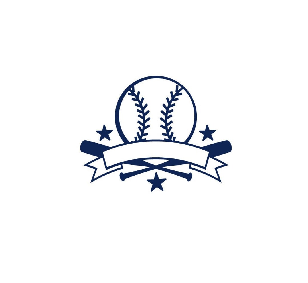 SVG CLIPART Baseball or Fastpitch or Softball Crossed Bats Crest and ...