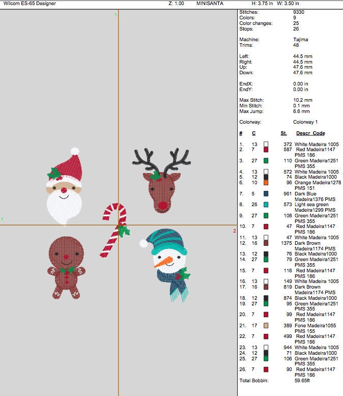 EMBROIDERY 5 Christmas Mini Designs Embroidery Designs - Etsy