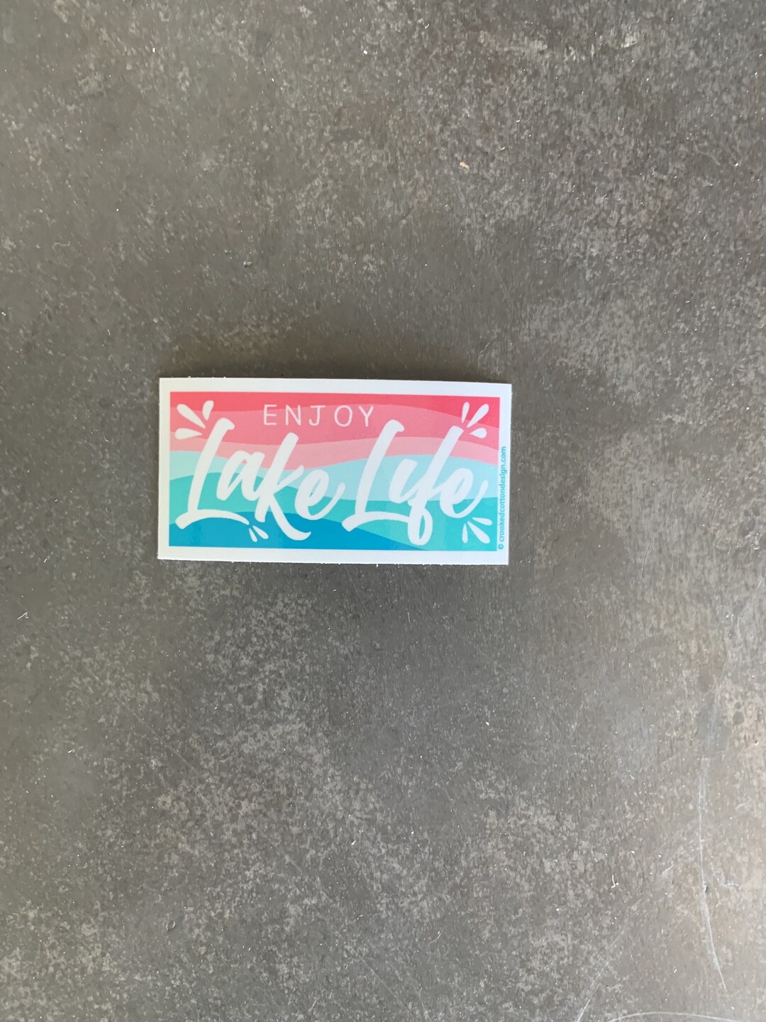 STICKER Small Lake Life Colorful Rectangle | Waterproof |3"w X 1.5"t ...