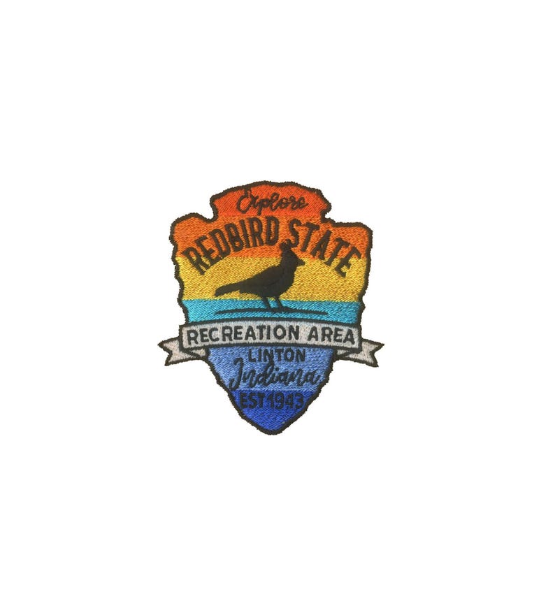 EMBROIDERY 3.5"t Red Bird National Park | Wyoming | NP Badge | Instant ...