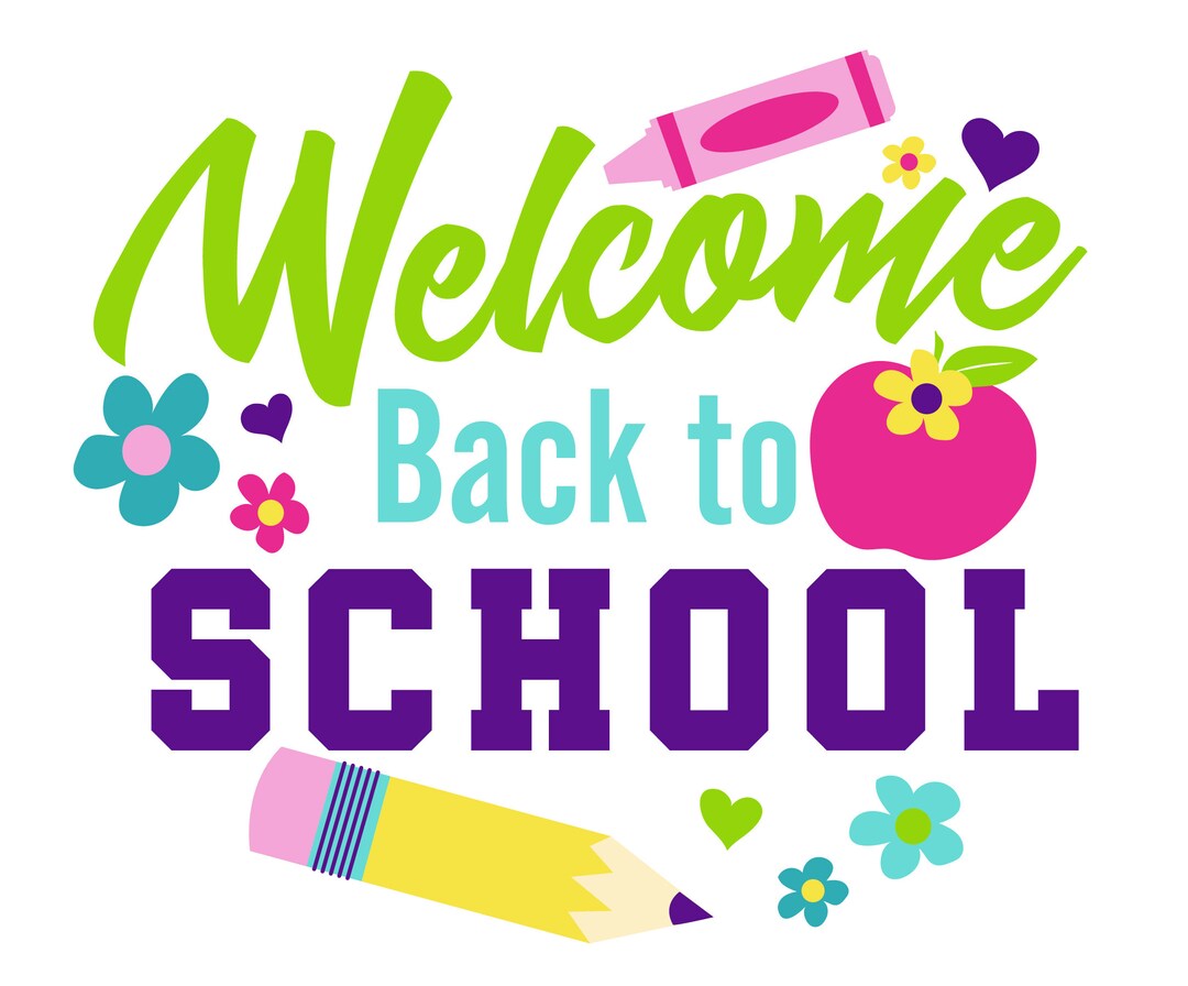 SVG CLIPART Welcome Back To School Cutting Machine Art Instant SVG CLIPART Welcome Back To School Cutting Machine Art Instant