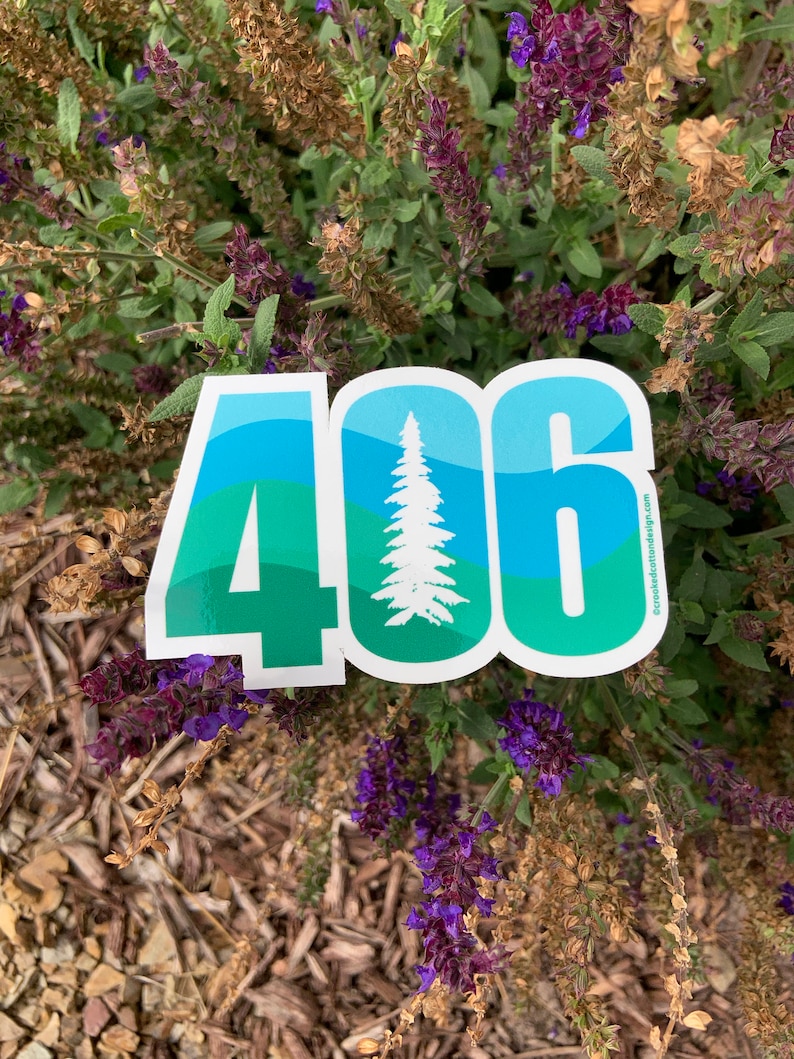 STICKER 406 Montana Ombre | Big Sky | Montana State 406 | Waterproof ...