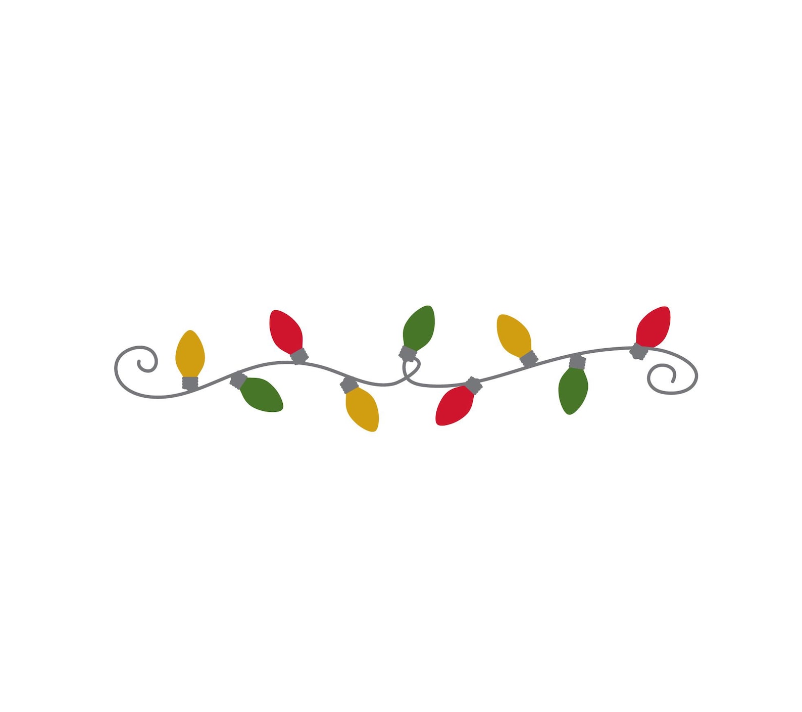 SVG CLIPART Light Bulb String Border | SVG Clipart | Merry Christmas ...