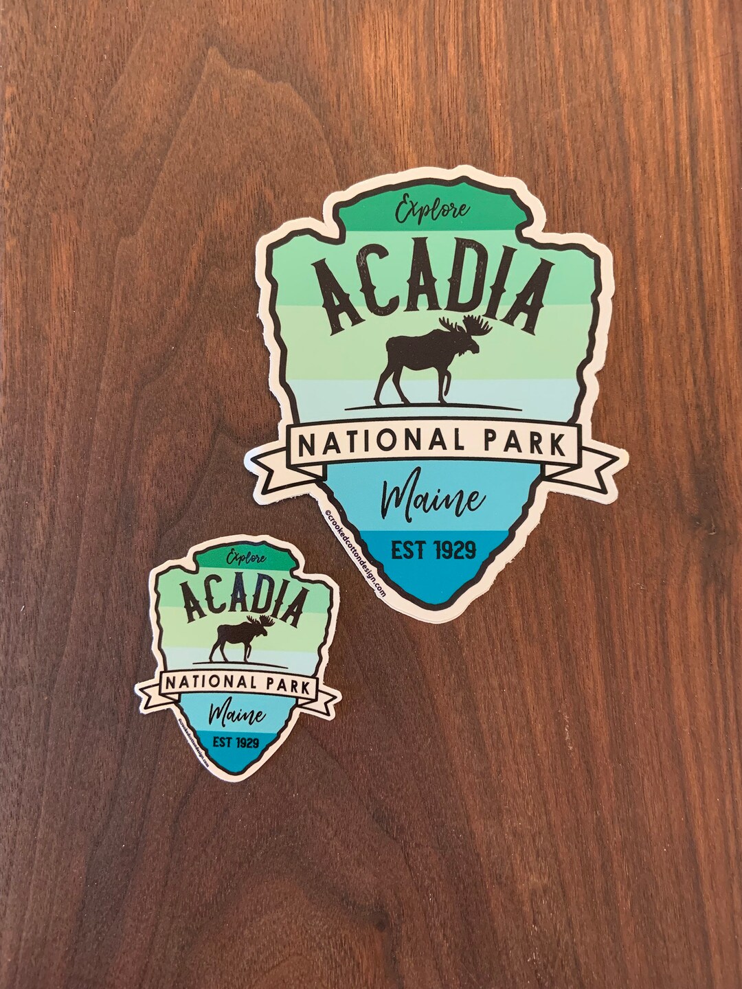 STICKER 1 Acadia National Park | Maine | Moose | Waterproof | 2 Sizes ...
