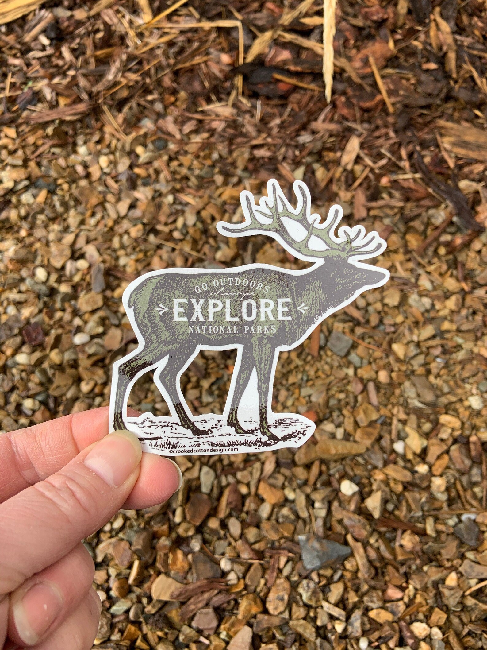 STICKER Elk Explore National Park Go Outdoors Waterproof | Etsy