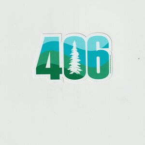 STICKER 406 Montana Ombre | Big Sky | Montana State 406 | Waterproof ...