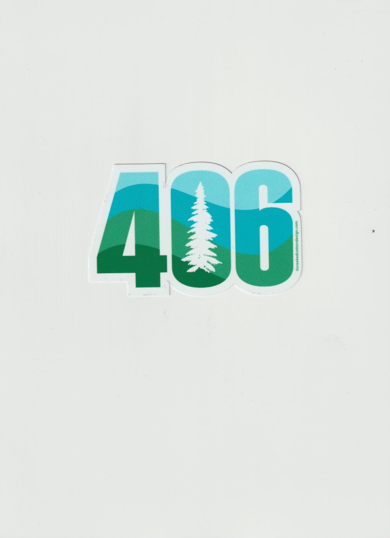 STICKER 406 Montana Ombre | Big Sky | Montana State 406 | Waterproof ...
