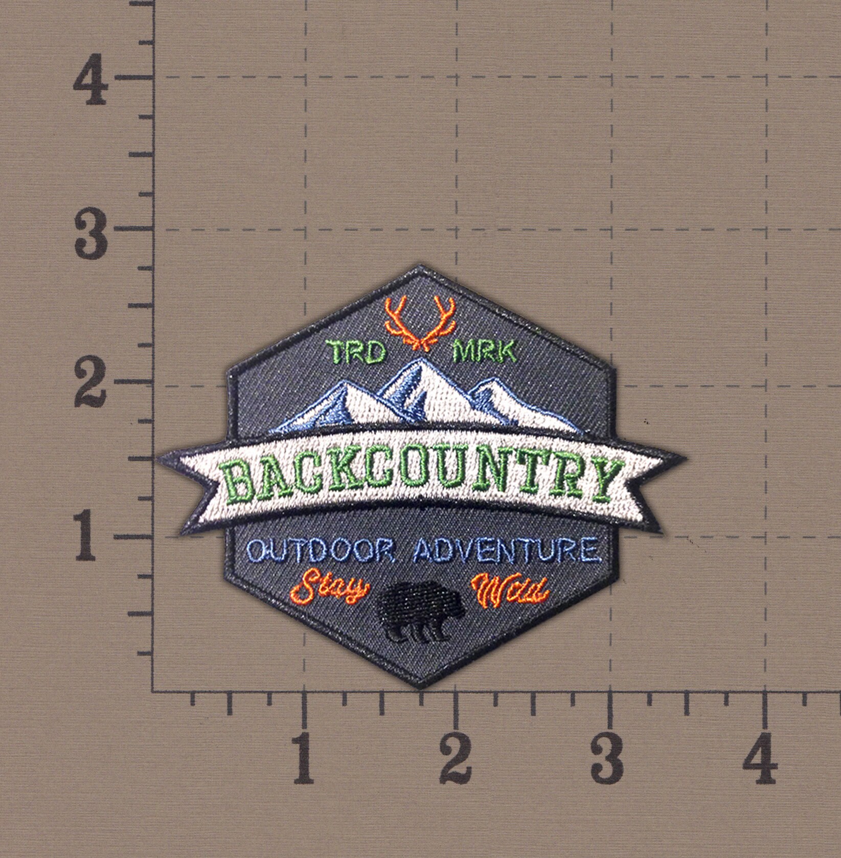 IRON ON PATCH Backcountry | Outdoor Adventure | 2.75"tx3.5"w | Quality ...