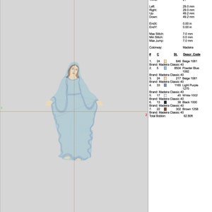 EMBROIDERY Mother Mary | Our Lady | Catholic Religious Symbol | Roses ...