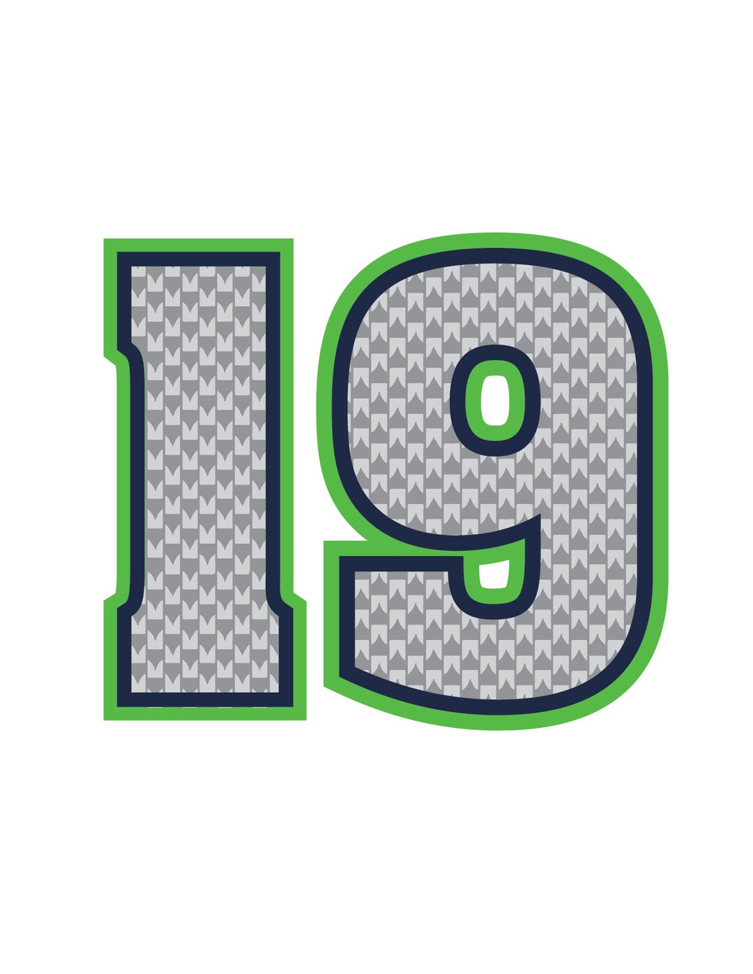 SVG CLIPART 12th Fan Number 19 | Seattle | Cutting Machine Art ...