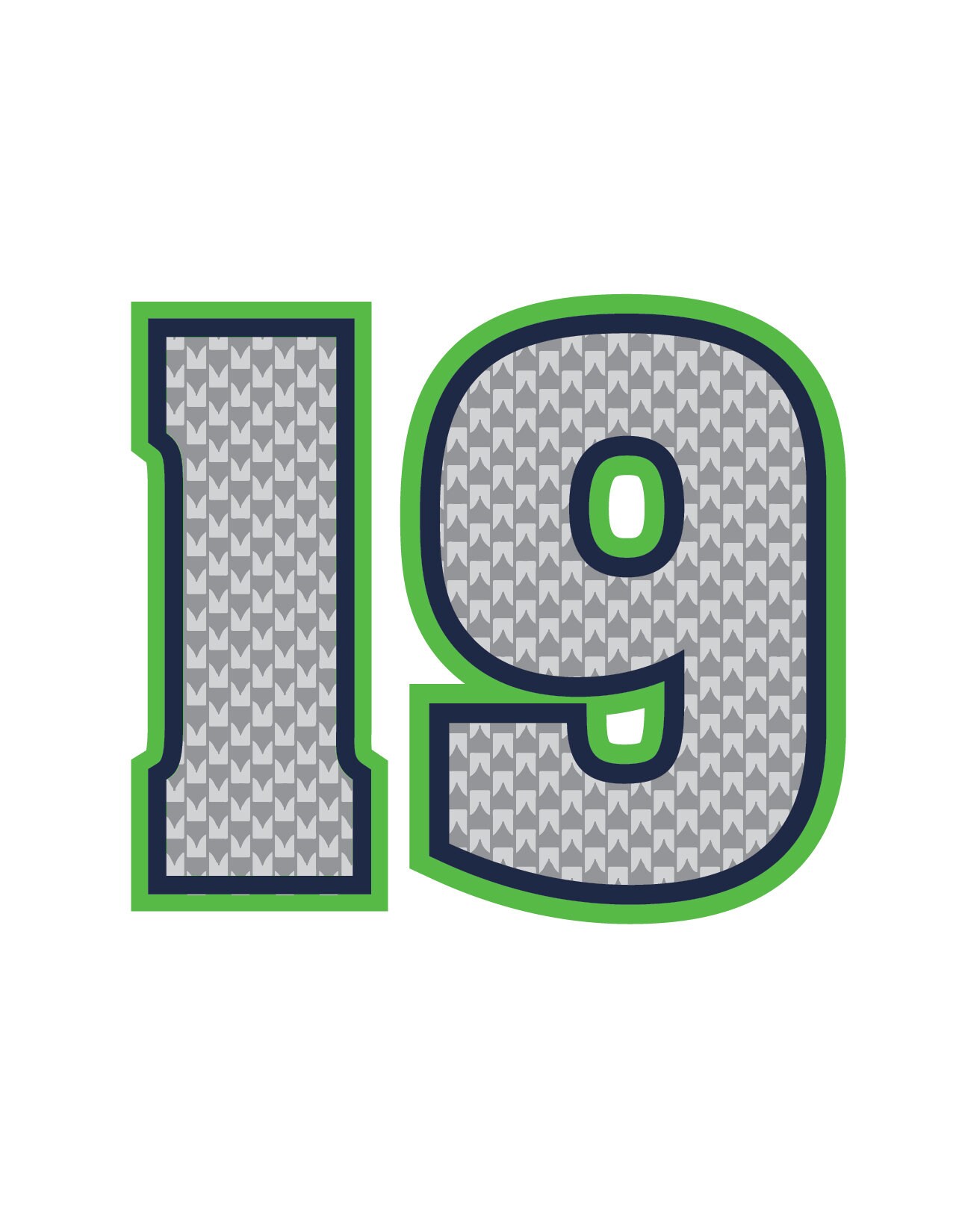 SVG CLIPART 12th Fan Number 19 | Seattle | Cutting Machine Art ...