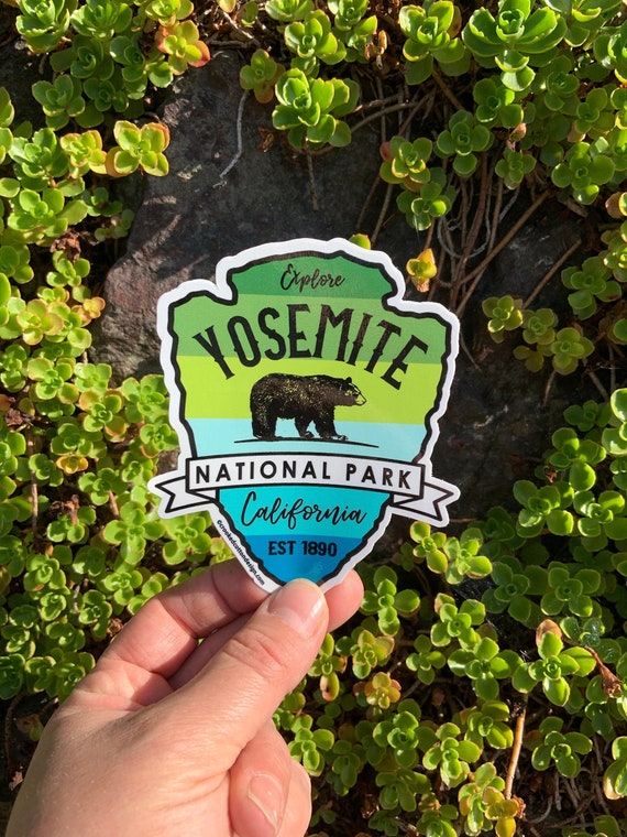 STICKER Yosemite National Park California Black Bear | Etsy