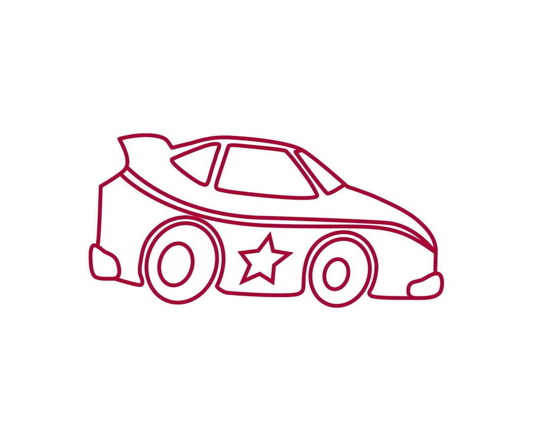 SVG CLIPART Race Car Outline | Cutting Machine Art | Instant Download ...