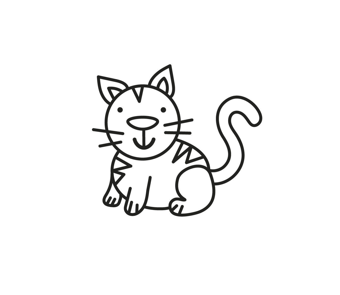 Rain Clipart Outline Cat