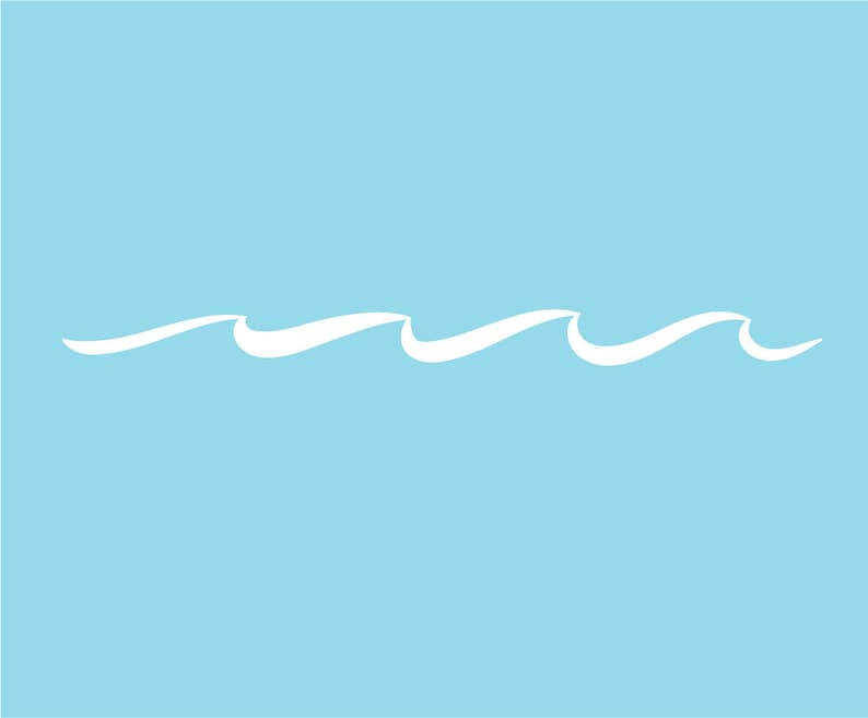 SVG CLIPART Straight Ocean Wave Border White Wave Cutting - Etsy