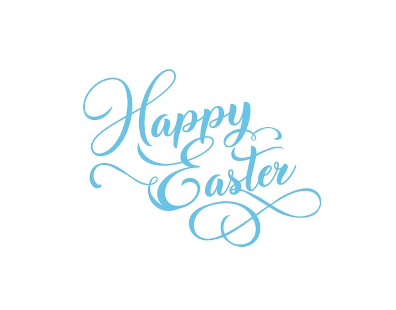 SVG CLIPART Happy Easter Script Heart Cutting Machine Art | Etsy