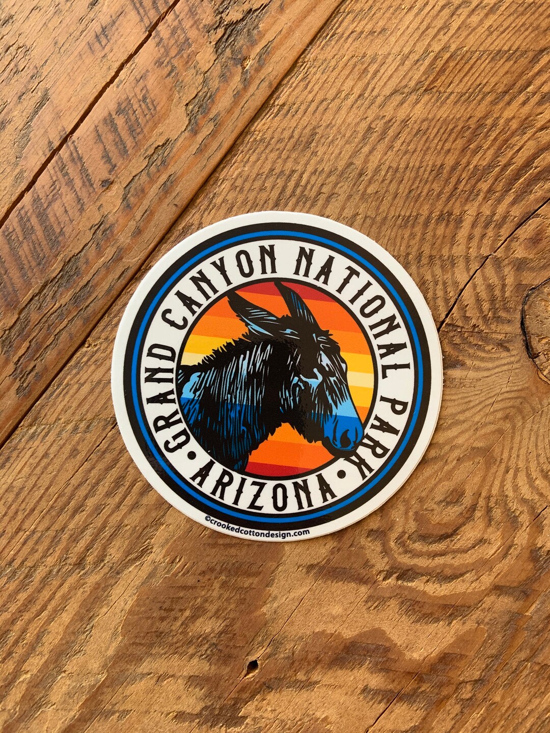 STICKER Grand Canyon National Park | Donkey | Waterproof | 3.5" Round ...