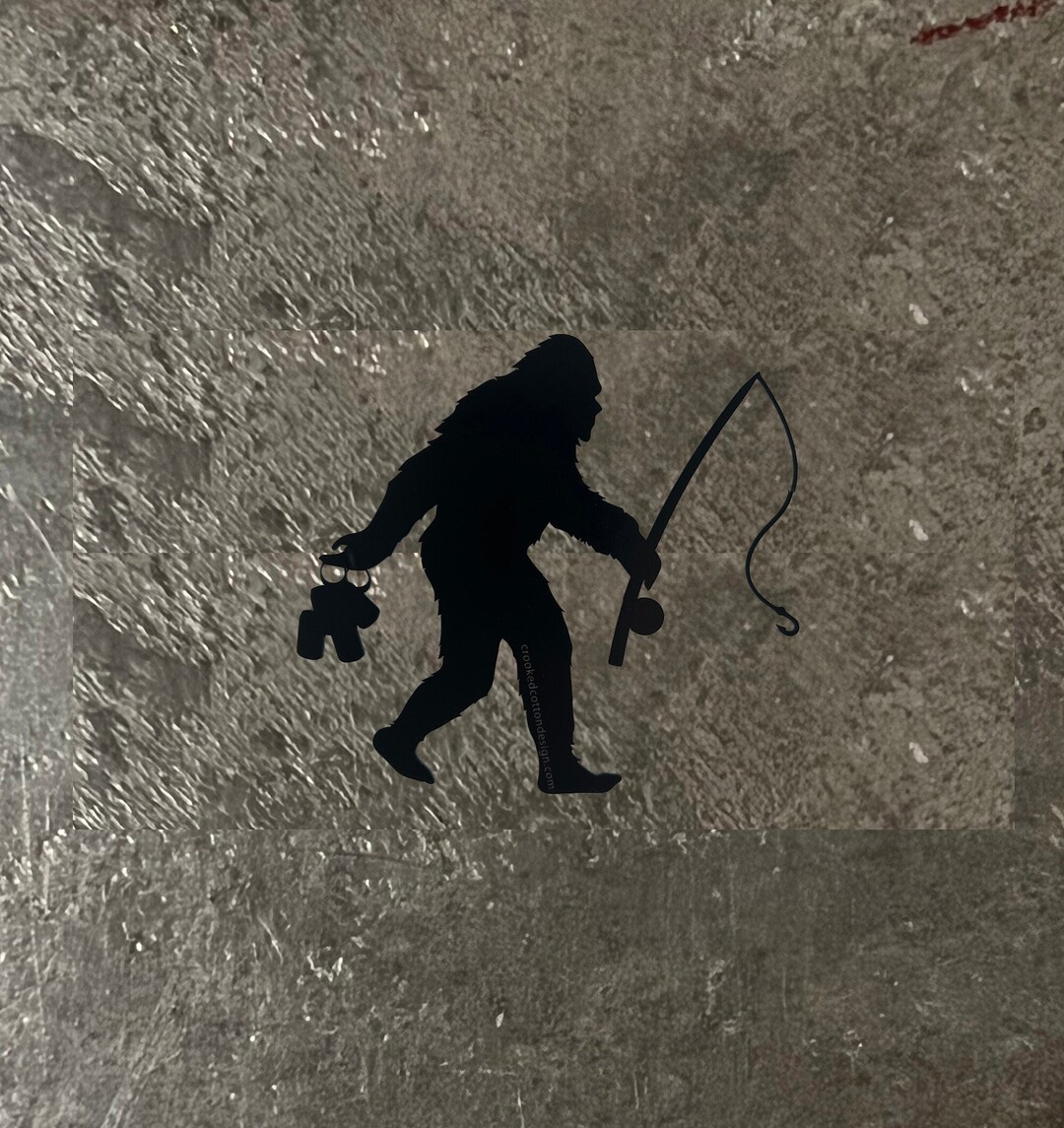 STICKER Yeti | Sasquatch | Big Foot | Fishing With Beer Six Pack | 3.5 ...