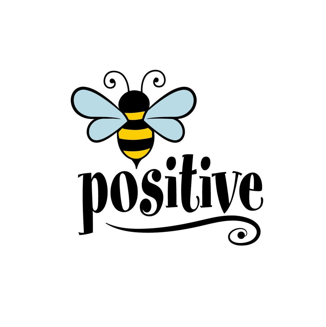 SVG Clipart Bee Positive | Cutting Machine Art | Instant Download - Etsy