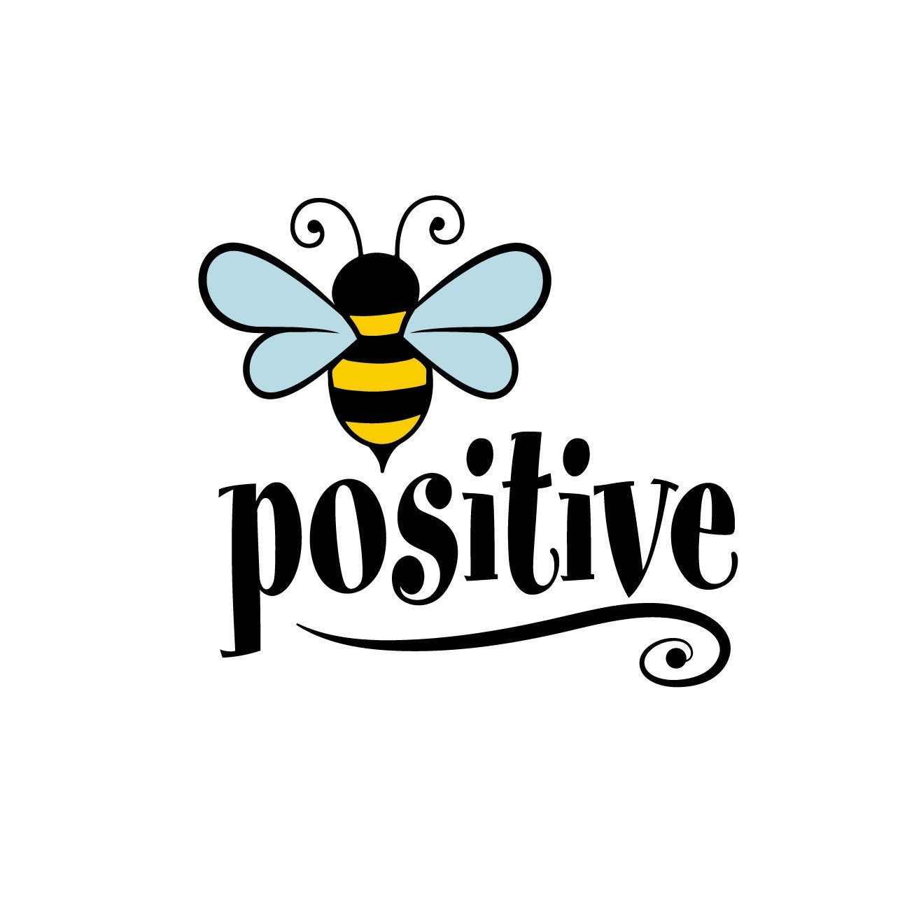 SVG Clipart Bee Positive Cutting Machine Art Instant - Etsy UK