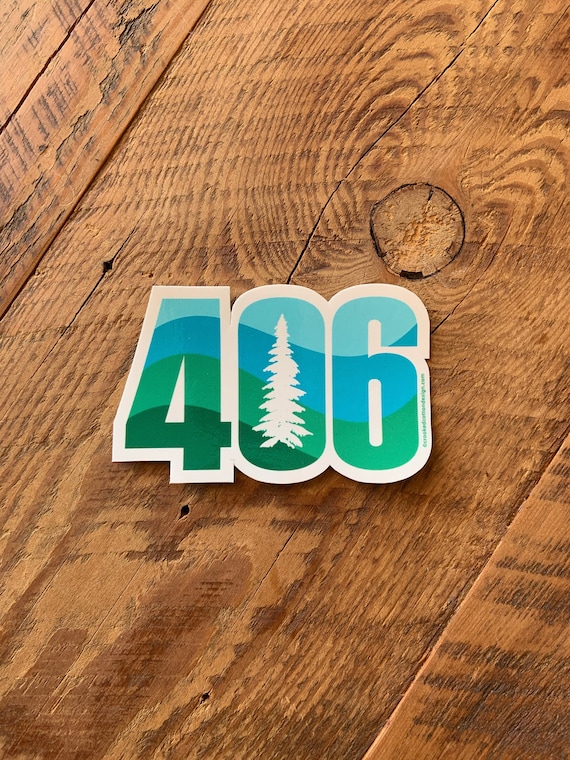 STICKER 406 Montana Ombre Big Sky Montana State 406 | Etsy