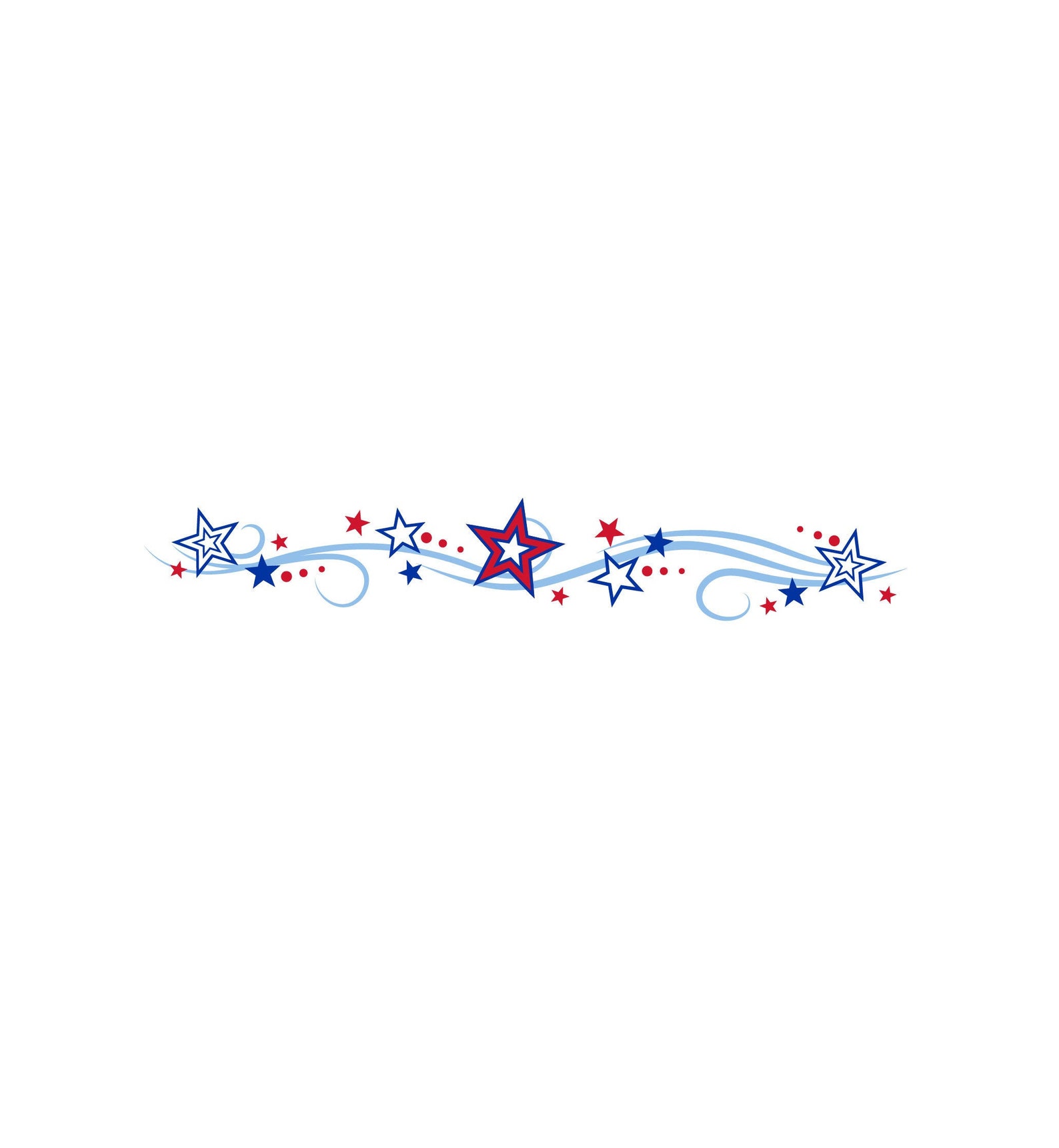 SVG CLIPART Straight Cute Red and Blue Star Border | Cutting Machine ...