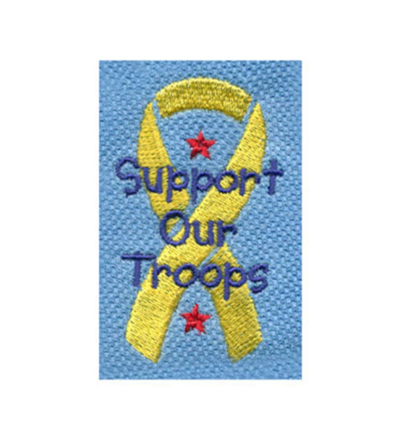 EMBROIDERY Support Our Troops Yellow Ribbon Military | Instant Digital ...