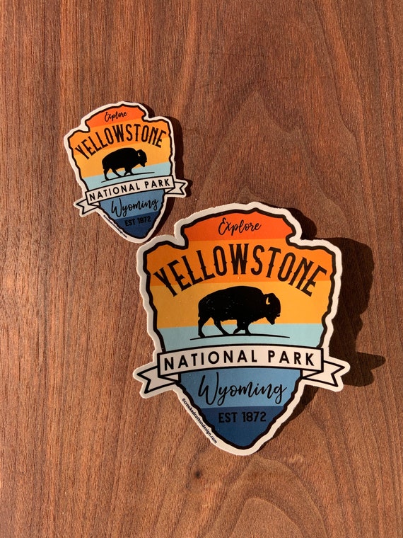 STICKER 1 Yellowstone National Park Wyoming Bison - Etsy