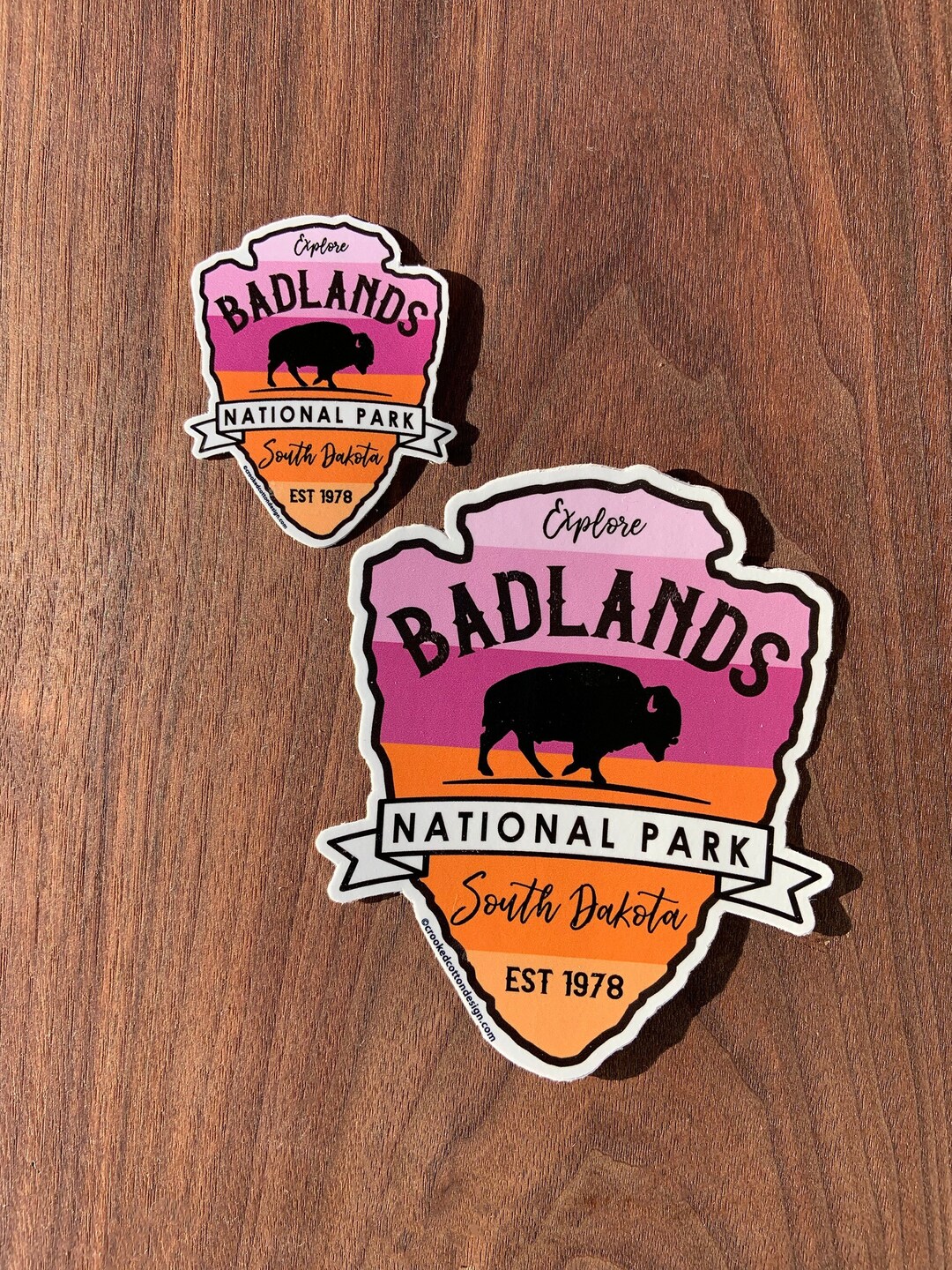 STICKER 1 Badlands National Park | South Dakota | Bison Buffalo ...