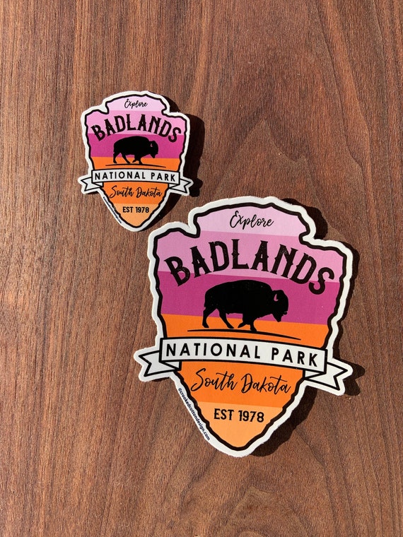 STICKER 1 Badlands National Park South Dakota Bison | Etsy