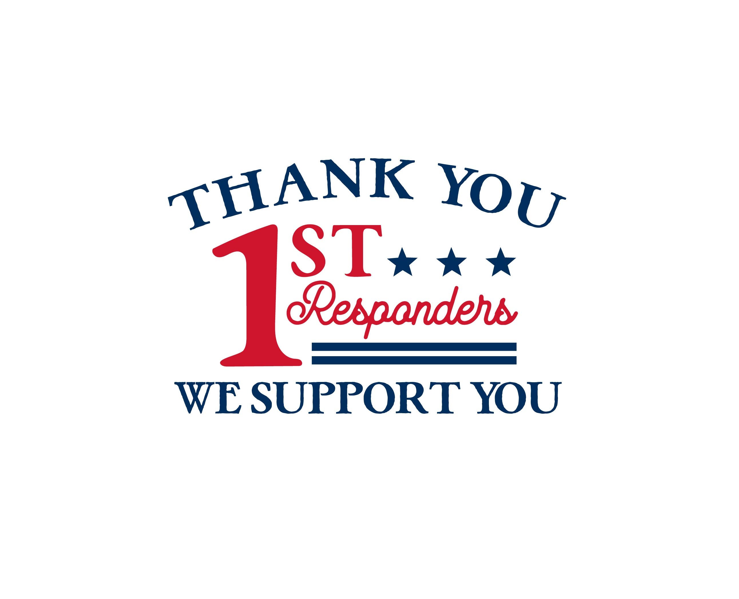 SVG CLIPART Thank You 1st Responders Police Firemen EMT - Etsy Canada
