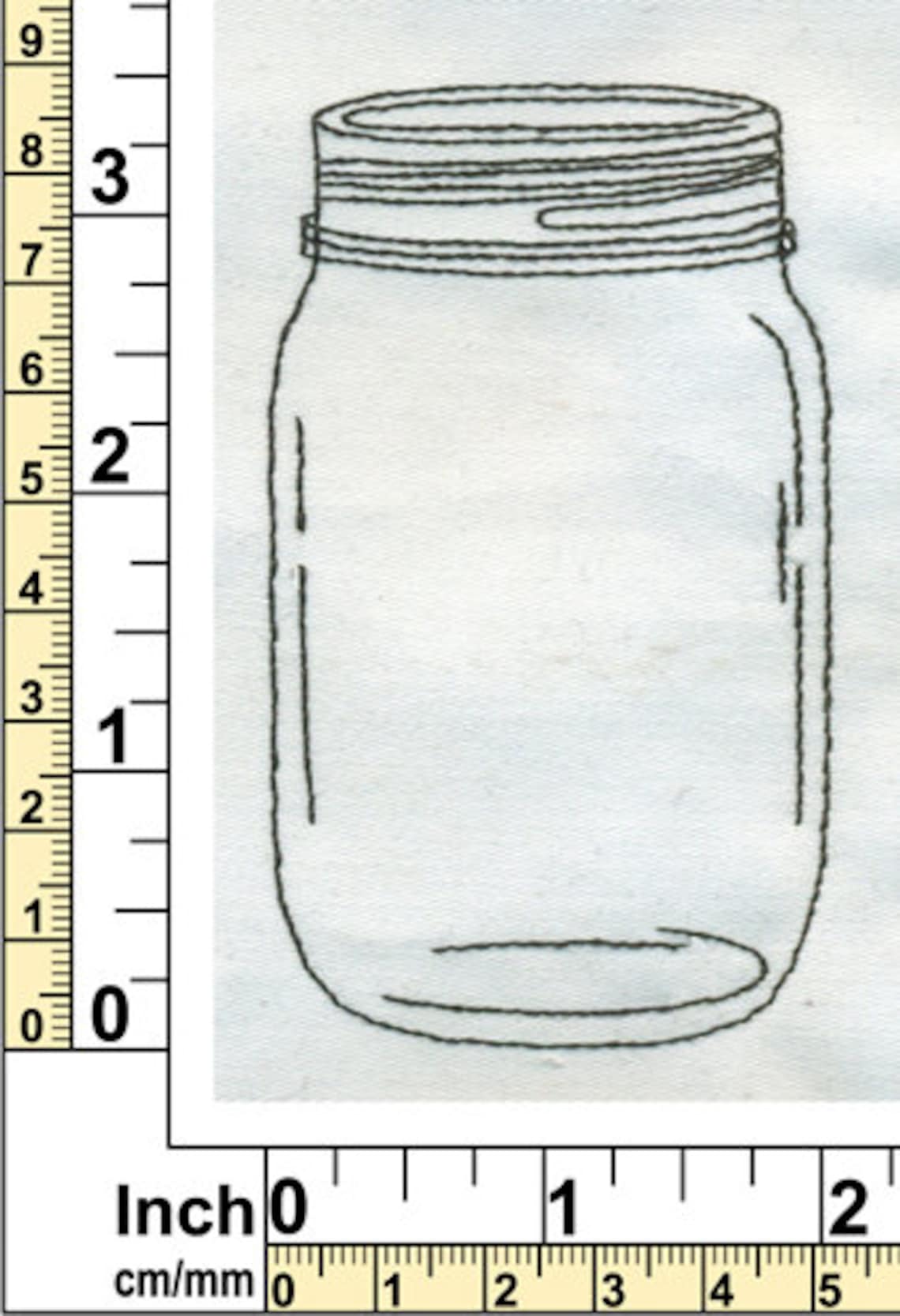 EMBROIDERY Country Mason Jar Plain Outline | Instant Digital Download ...