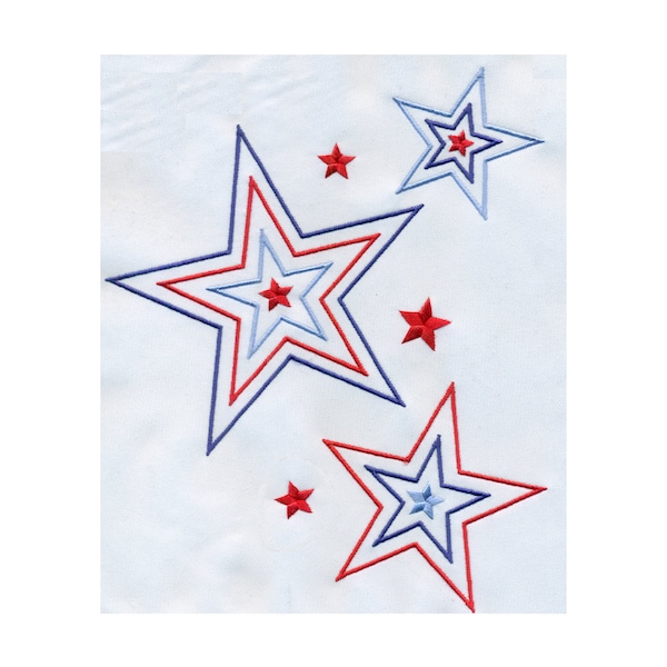 Stars Embroidery Design - Etsy