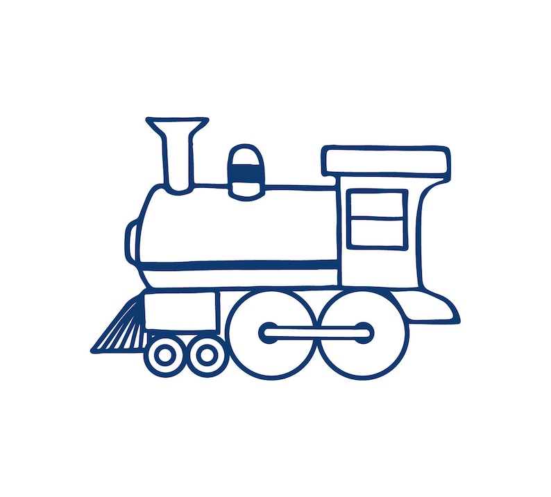 SVG CLIPART Train Outline | Cutting Machine Art | Instant Download - Etsy