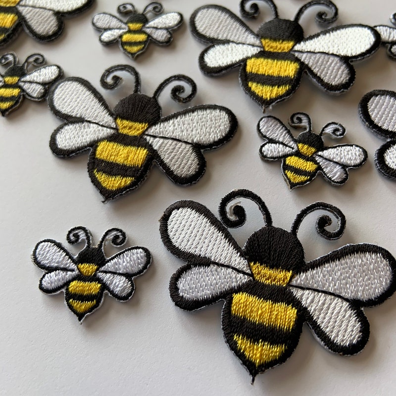 Honey Bee Sew on Patches - Etsy
