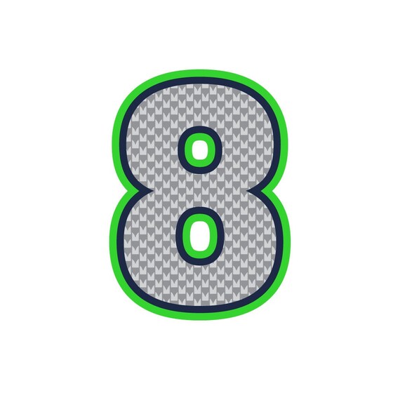 SVG CLIPART 12th Fan Number 8 Seattle Cutting Machine Art - Etsy