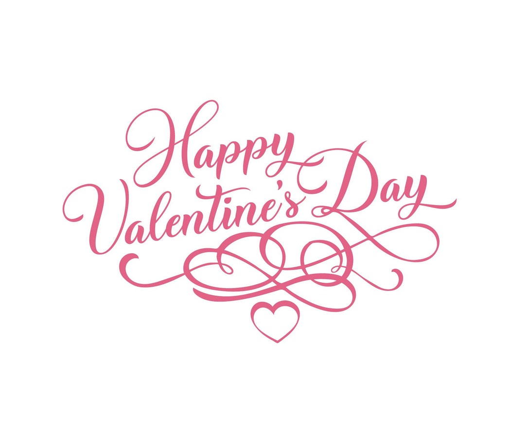 SVG CLIPART Happy Valentine's Day Script | Heart | Cutting Machine Art ...