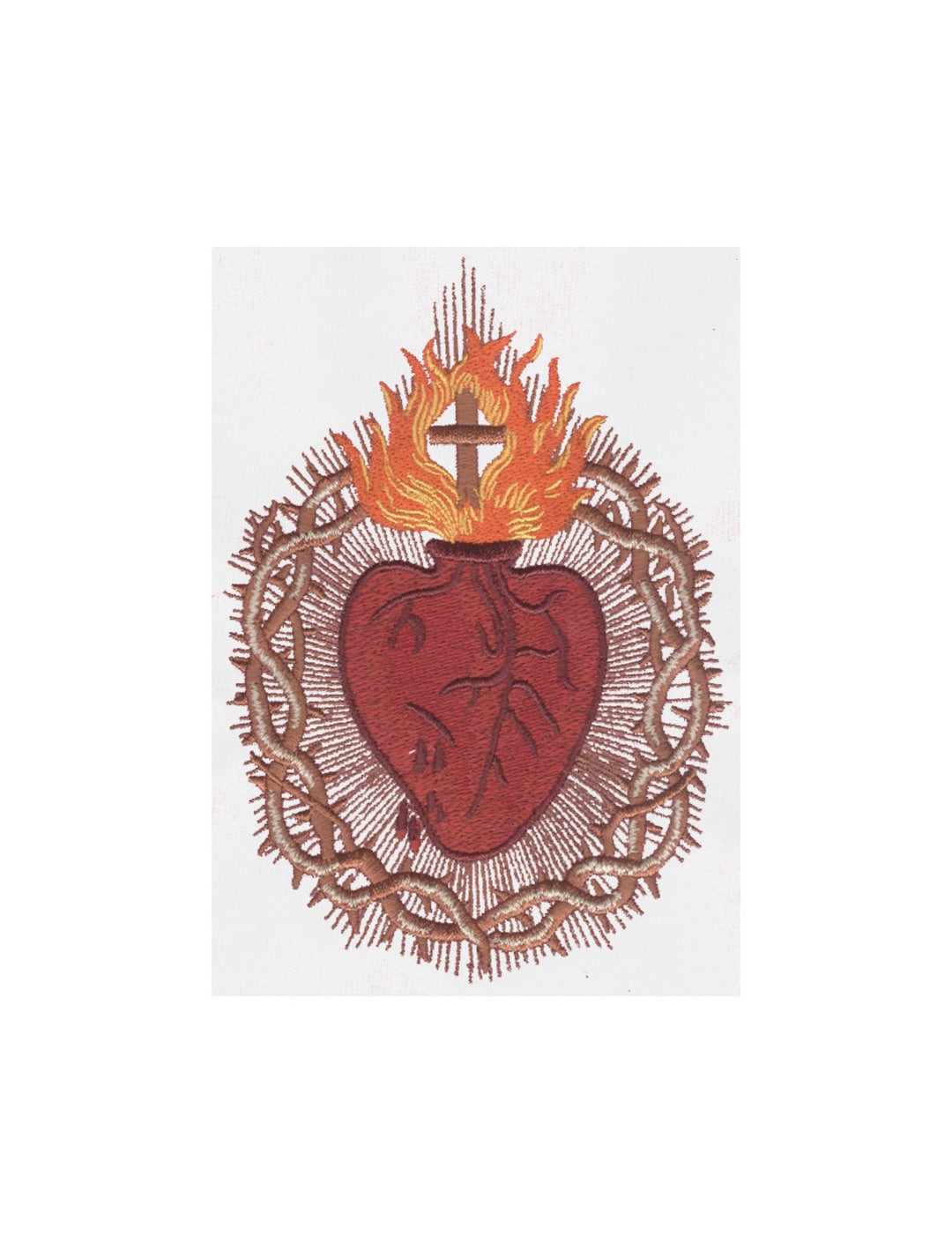 EMBROIDERY 6"t Sacred Heart of Jesus | Catholic Religious Symbol ...